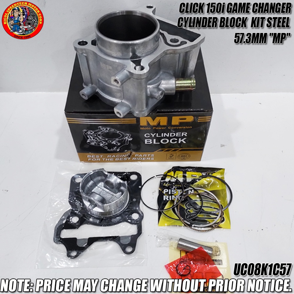 CLICK 150i V2 GAME CHANGER CYLINDER BLOCK KIT STEEL 57.3MM "MP ...