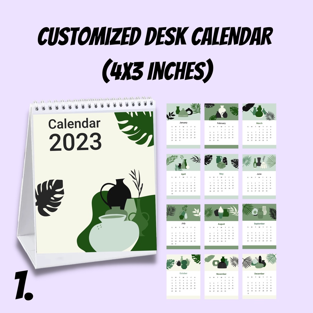 Customized Mini Desk Calendar (4x3 inches) Gift Idea | David_Merch ...