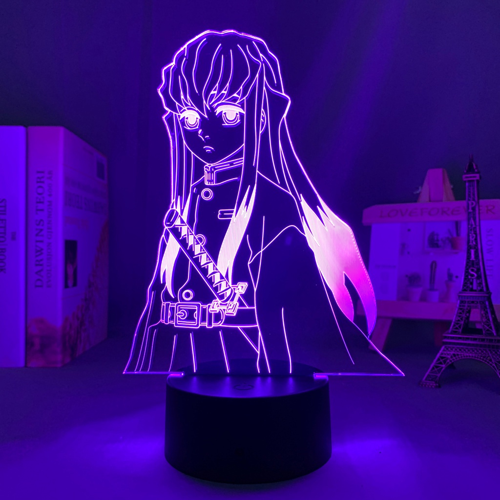 Figure Muichiro Tokito Night Light Demon Slayer Colors Changing Bedside ...