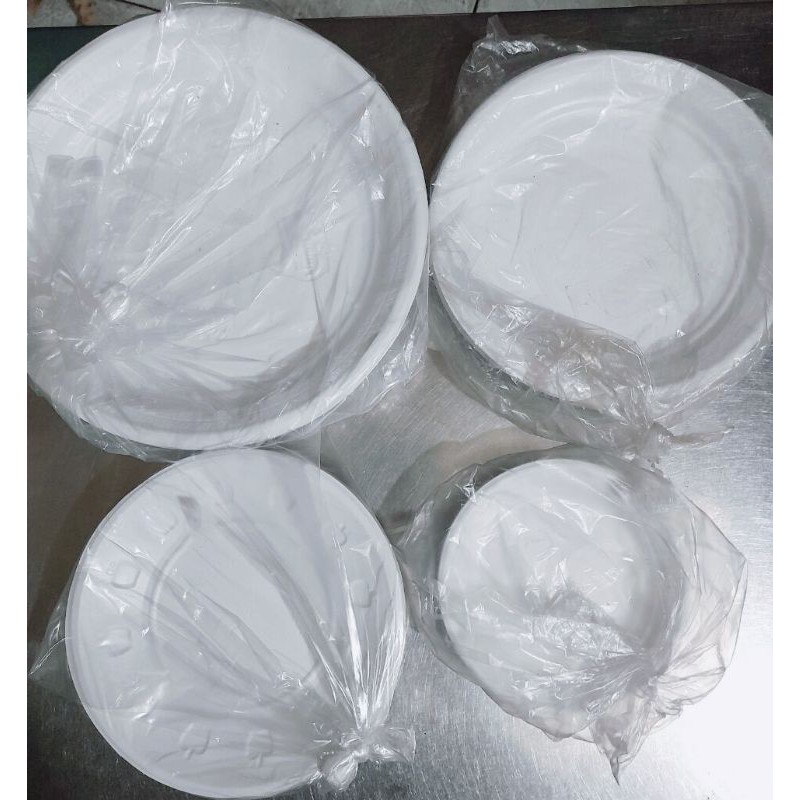 50 disposable plastic food plates (mango plates) | Shopee Philippines