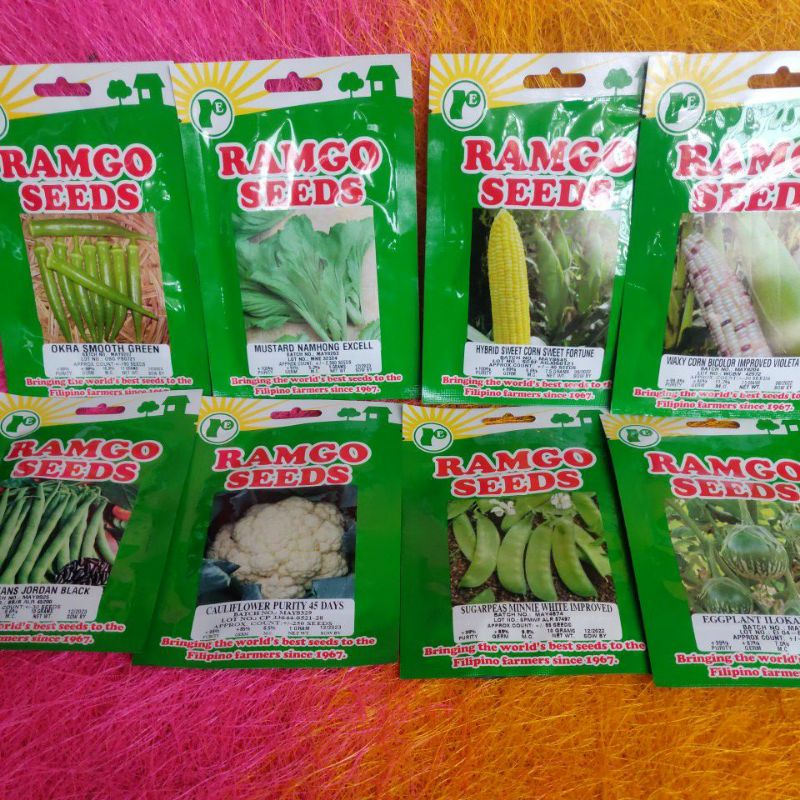 RAMGO VEGETABLE SEEDS SACHET AMPALAYA, PECHAY, SITAO, SWEET PEAS ...