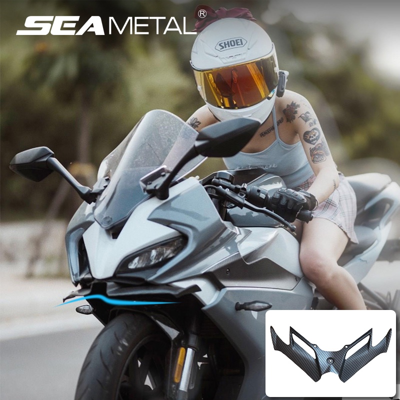 SEAMETAL Motorcycle Front Wheel Fixed Wind Wing Front Lip Spoiler ...