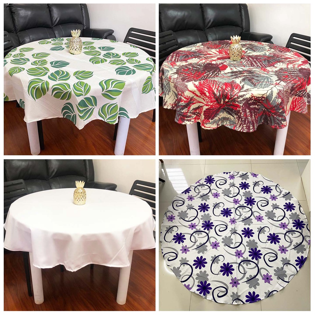 Printed Round Tablecloth (Cretona Poly Cotton Fabric) Christmas ...