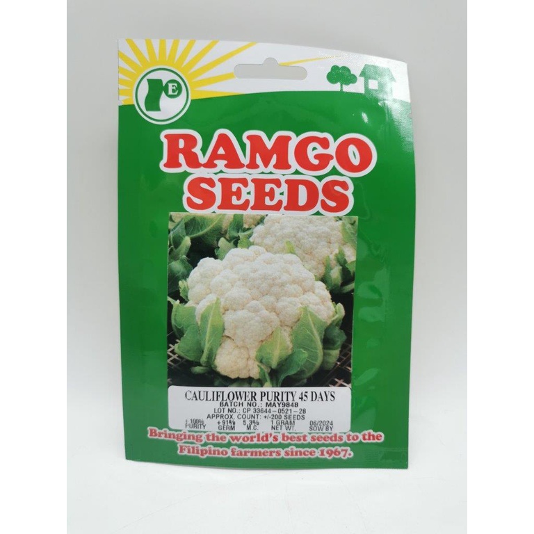RAMGO CAULIFLOWER PURITY 45 DAYS SEEDS ( ORIGINAL GARDEN PACK ...