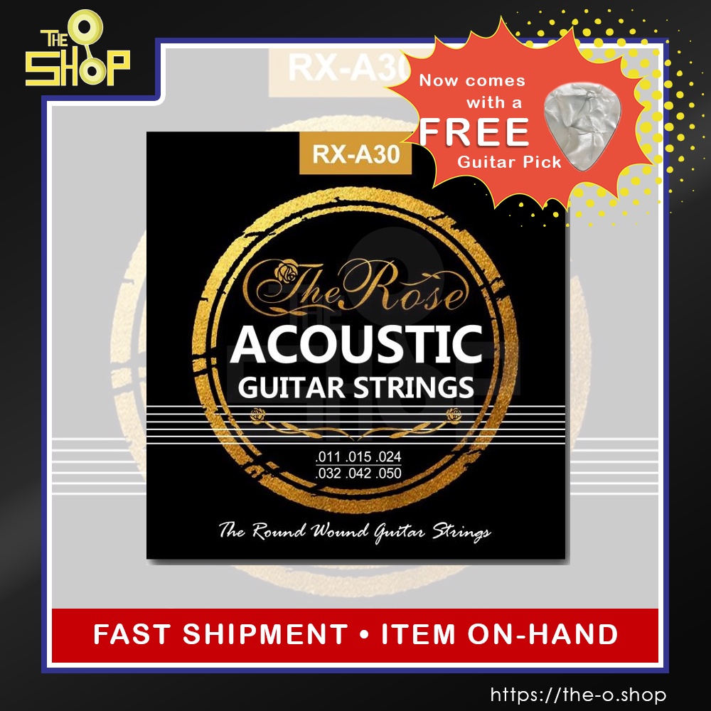 The Rose Acoustic Guitar Strings RX-A30 | Complete 6pcs Full Set Normal ...
