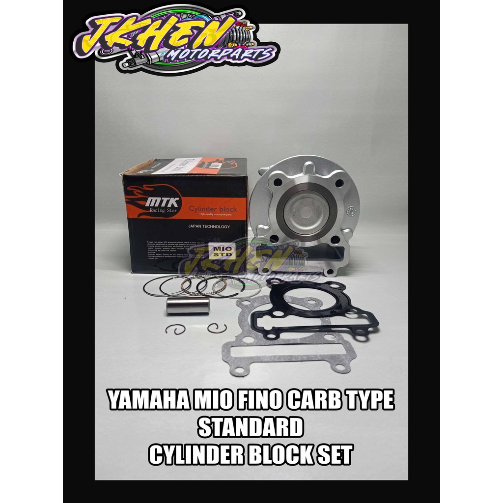 YAMAHA MIO FINO 115 CARB TYPE STANDARD CYLINDER BLOCK SET | Shopee ...