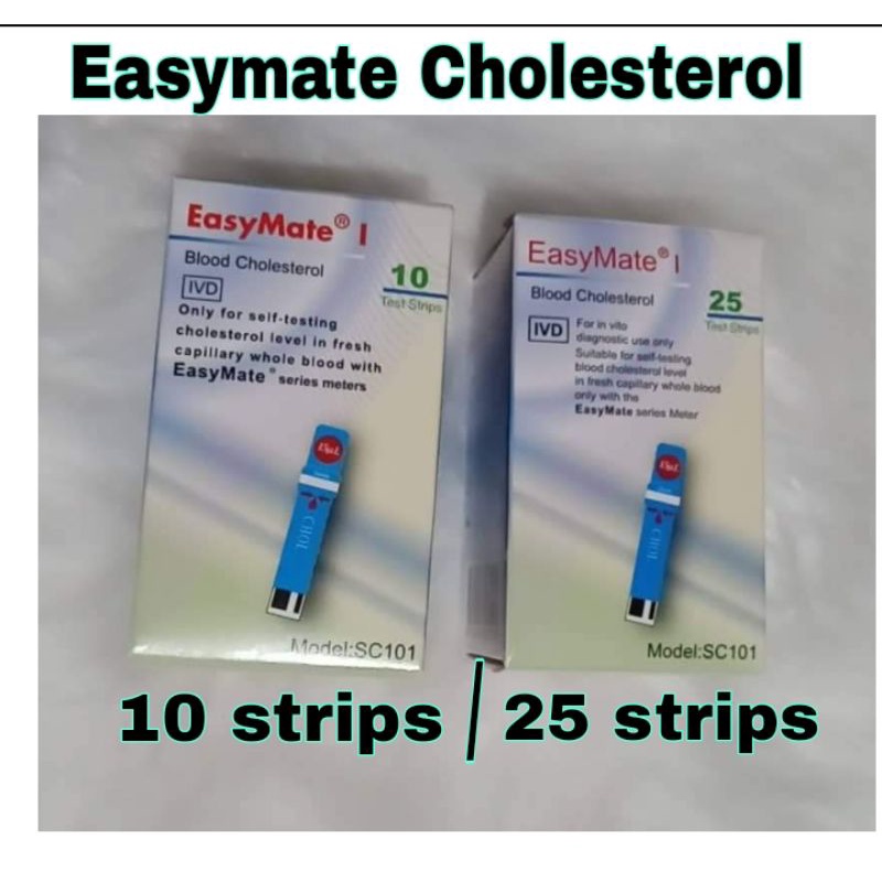 EasyMate Cholesterol TEST STRIPS (for EASYMATE GCU DEVICE) | Shopee ...
