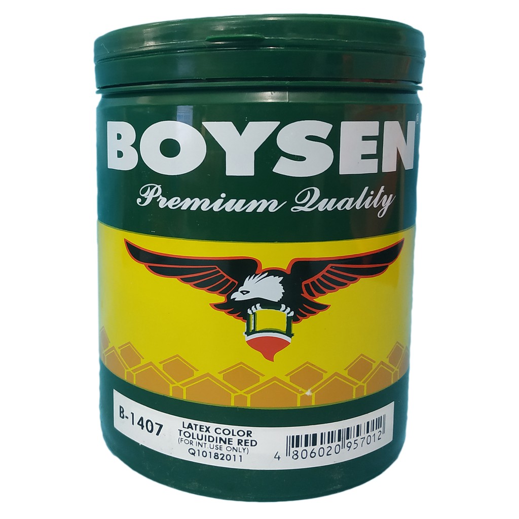 ( 1 LITER ) BOYSEN TOLUIDINE RED LATEX COLOR B-1407 FOR WOOD AND CEMENT ...