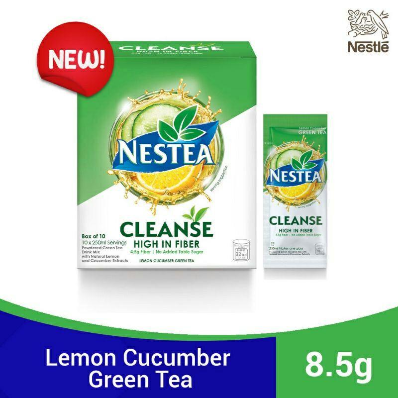 NESTEA Cleanse Lemon Cucumber Powdered Green Tea with Fiber 250ml ...
