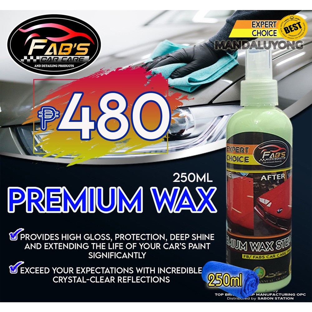 Fabs Car Care Nano Shine Premium Wax (Super Glossy Effect) | Shopee ...