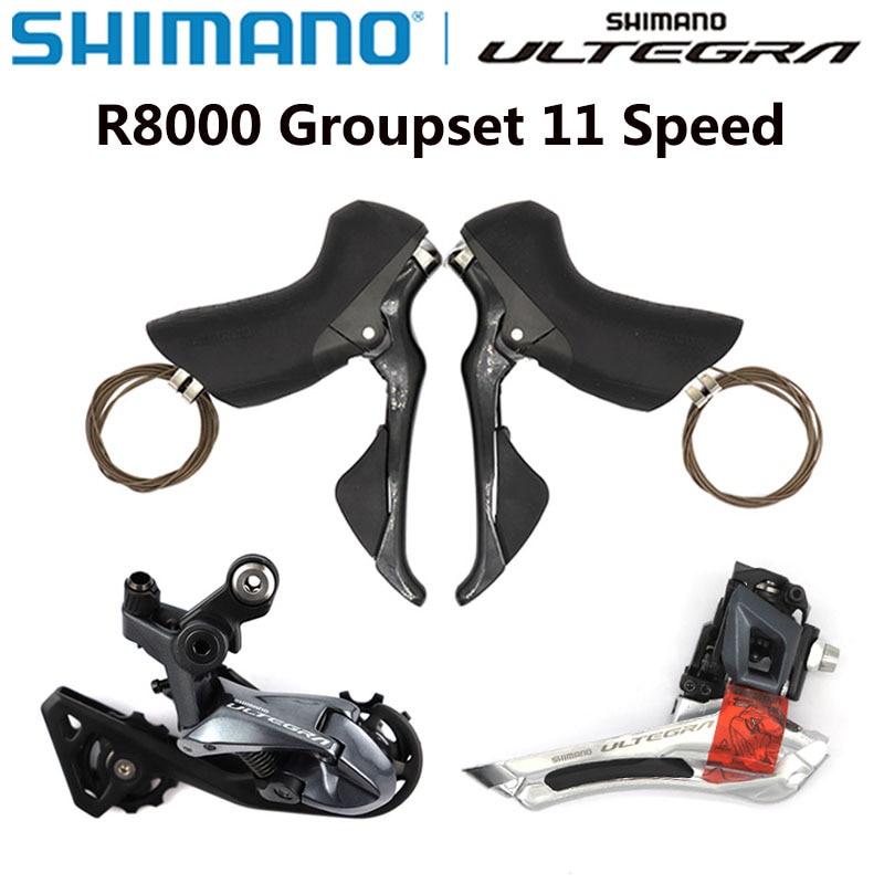 SHIMANO Ultegra R8000 Groupset 2x11 Speed Road Bicycle ST+FD+RD Dual Control Lever Front Rear ...