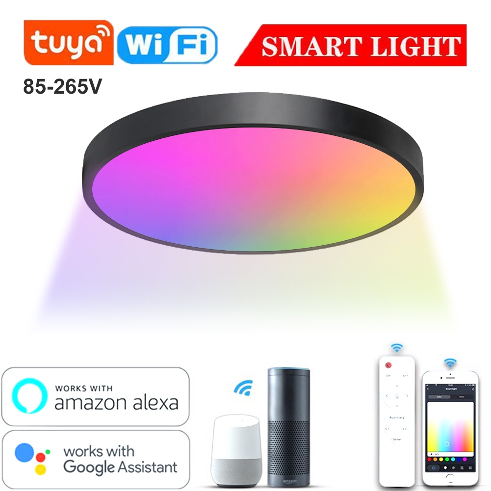 Tenky Tuya WIFI+BLE LED Ceiling Light Living Room Flush Mount Smart ...