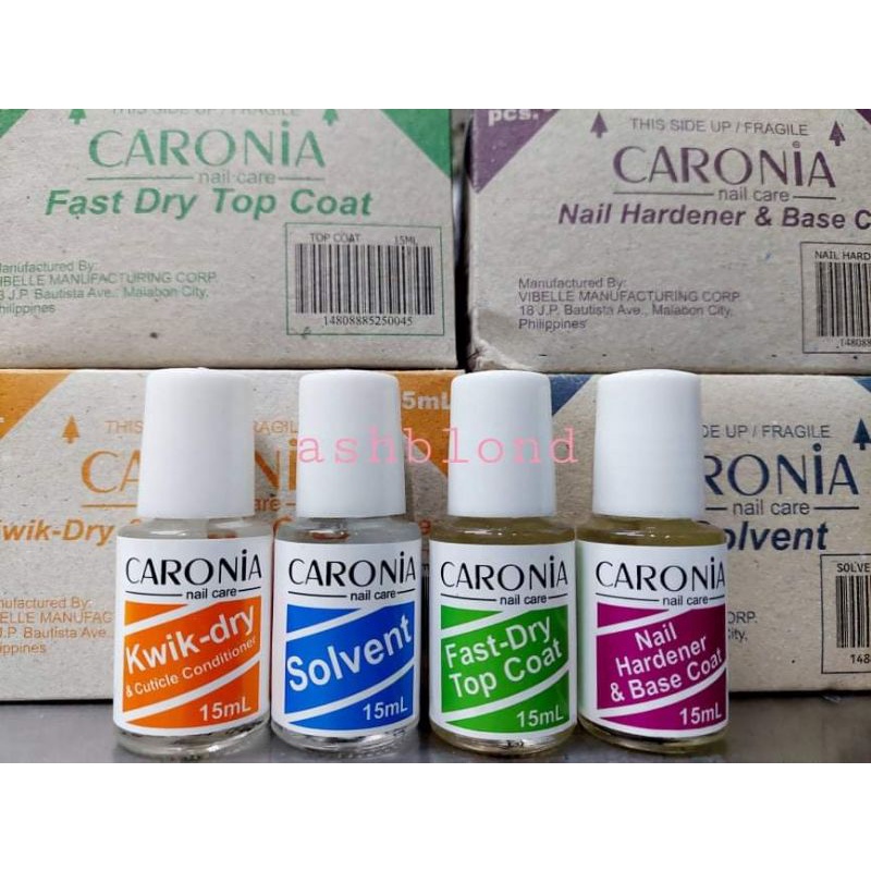 15ml Caronia Nail Care Kit fast-dry top Coat Kwik-dry and base coat ...
