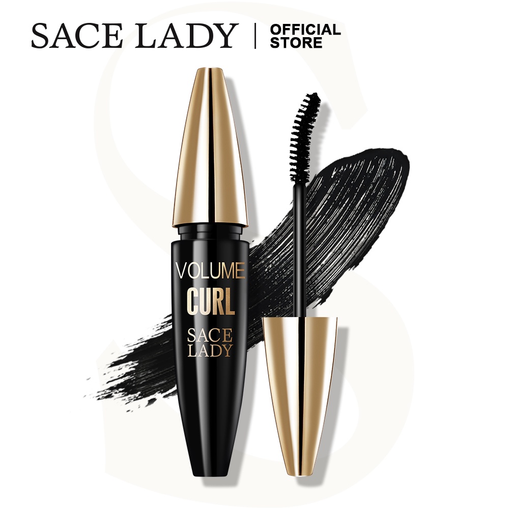 SACE LADY Waterproof Mascara Eyelash Curler + Black Thick Lengthening ...