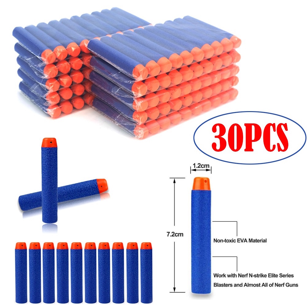 30pcs Soft Bullet Bullet Kids Toy, Refill Bullet Darts For N-strike ...