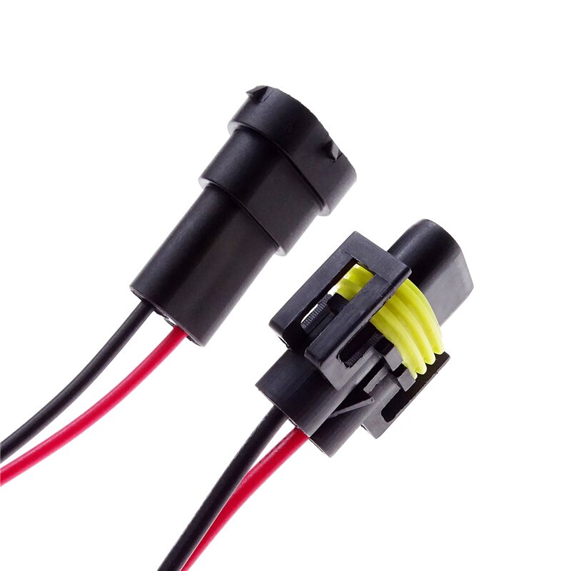 1 Pair H8 H9 H11 Male To Female Socket Plug Adapter Connector Cable ...
