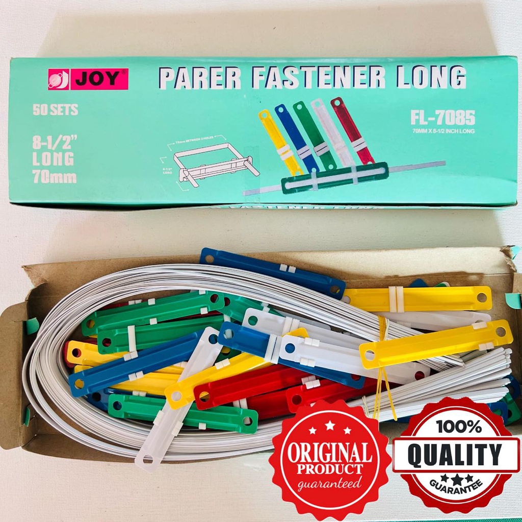 Paper Fastener Long 8 1/2” JOY FL-7085 70MM X 8 1/2 INCHES 50sets/box | Shopee Philippines