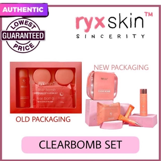 AUTHENTIC RYX SKIN Clear Bomb Advance Exfoliating Kit [NEW PACKAGING ...