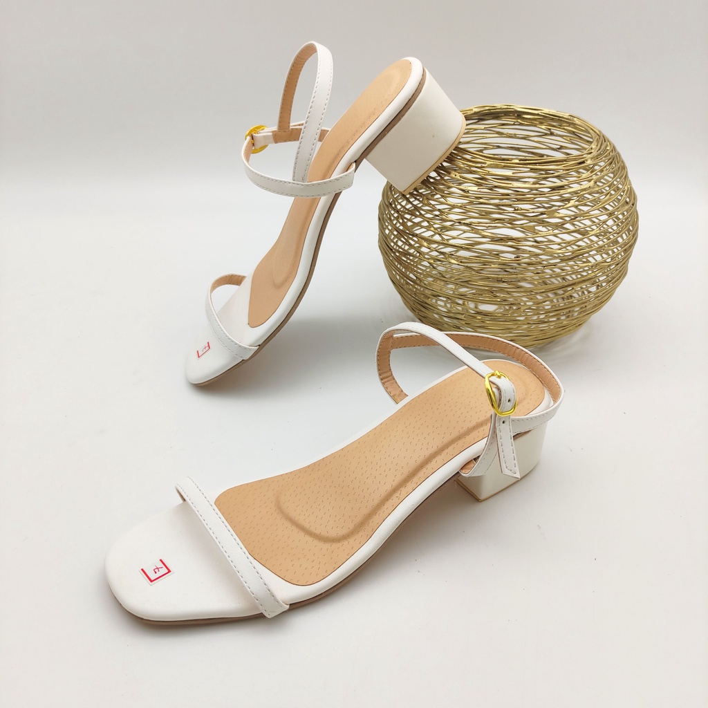 R&A702 1.5-Inch Square Toe with One Toe Strap with Adjustable Ankle Strap Block Heels (Standard ...