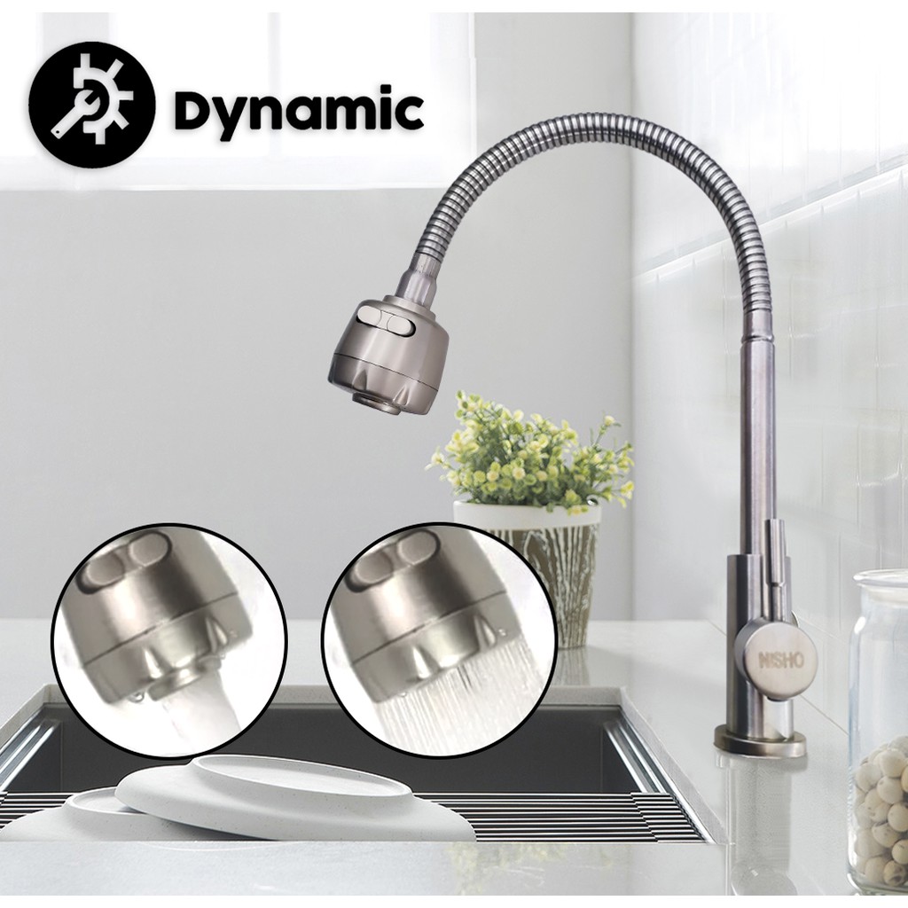 Nisho Shiro SUS304 Stainless Flexible Gooseneck Faucet Arc Type Bar ...