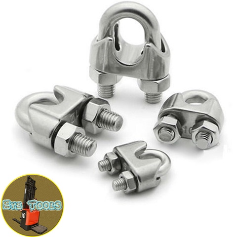 200pcs 4mm Stainless Steel Wire Rope Clip thimble turnbuckle Wire Rope ...