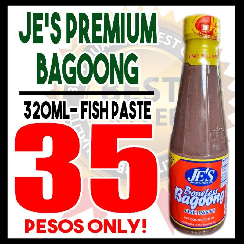 Bagoong Pangasinan 320ML Premium JES | Shopee Philippines