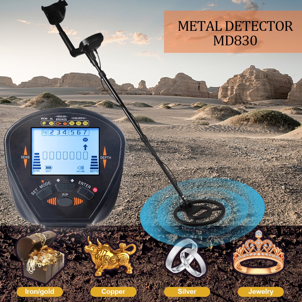 MD-830 Metal Detector Underground Depth 2.5m Scanner Search High ...