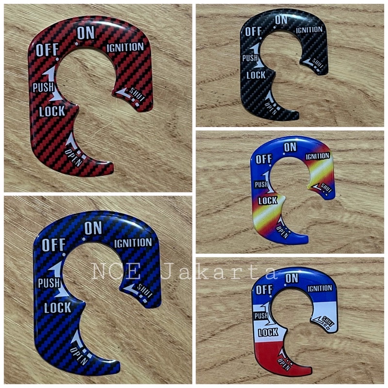 Sticker embossed KEY COVER CONTACT SUPRA X VARIO BLADE CARBU BEAT CARBU ...