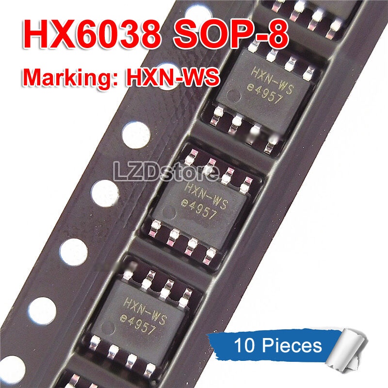 10pcs HX6038 HXN-WS SOP8 HXNWS SOP8 SMD Linear Constant Current Constant Voltage Charge ...