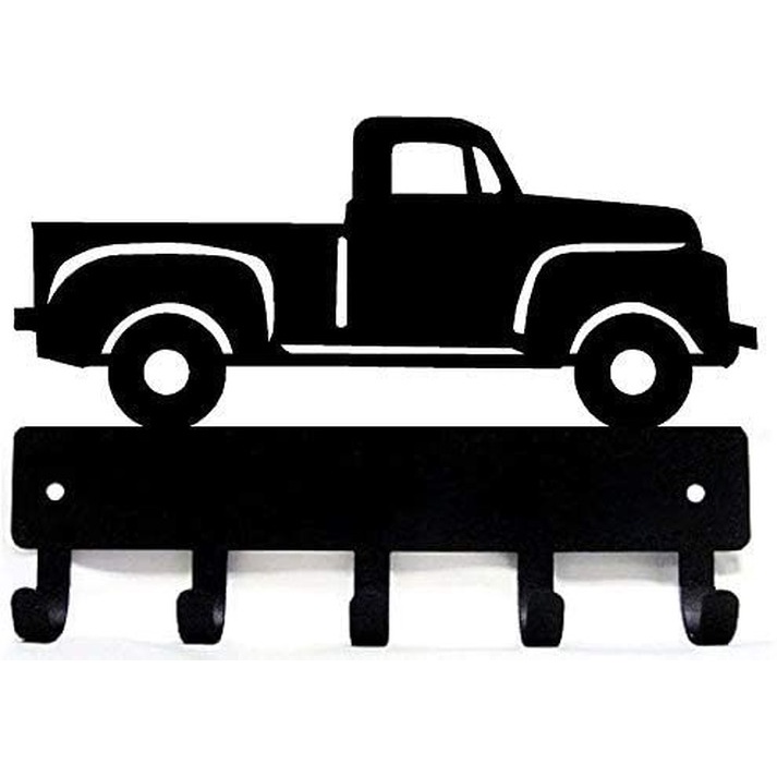 Vintage Pickup Truck Key Rack Hanger Wall Mounted Hook Up Wall Hanging ...