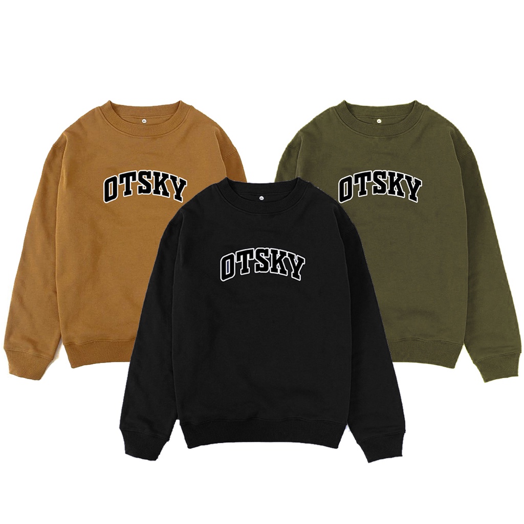 Otsky Crewneck Font Basic Premium Fleece (R) | Shopee Philippines