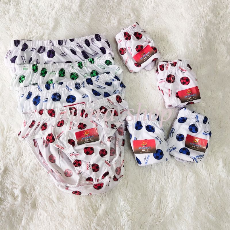 1 Dozen /1⁄2 Dozen Sungold Children's Football Briefs for Kindergarten ...