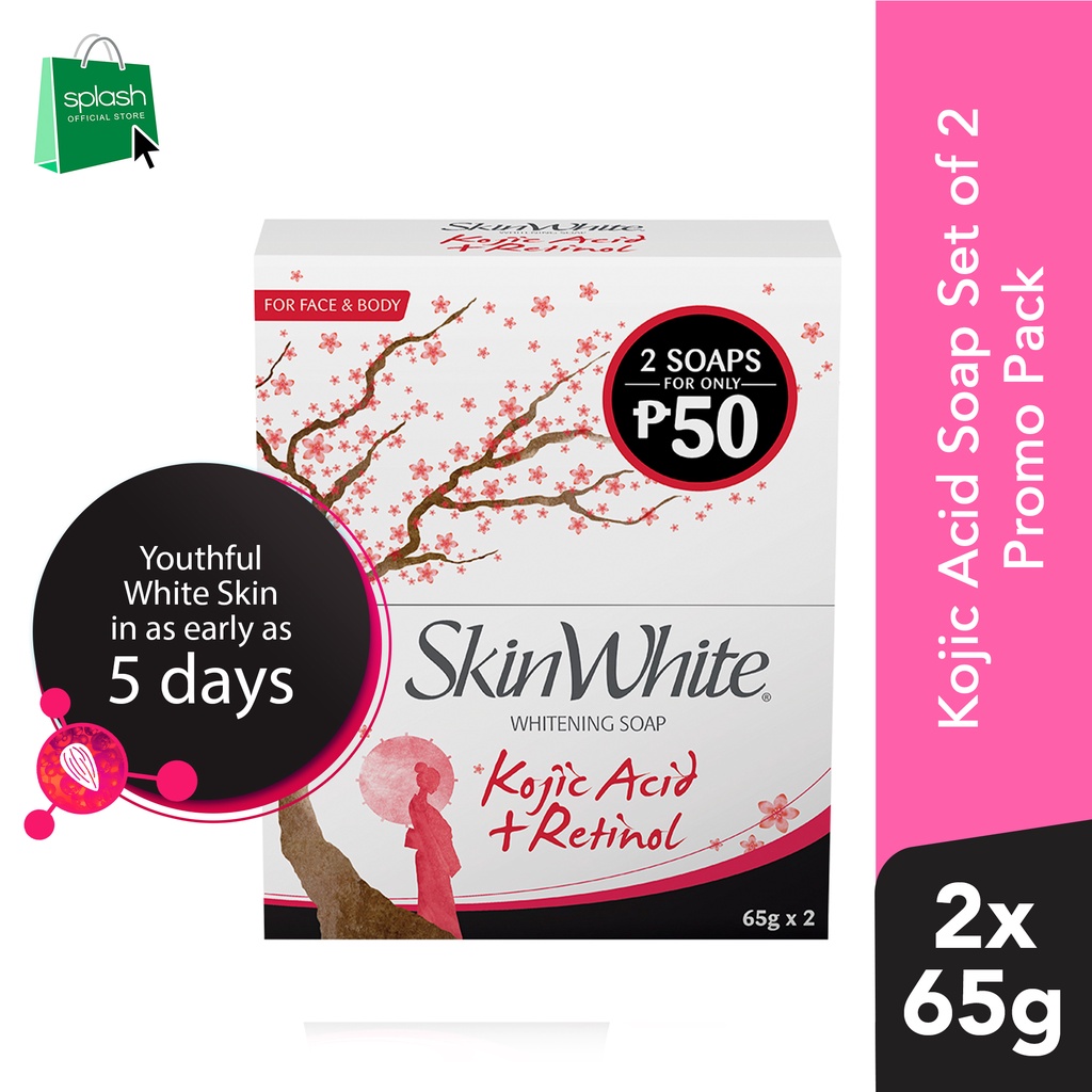 SkinWhite Whitening Kojic Acid + Retinol Soap 65g x 2 Promo Pack ...