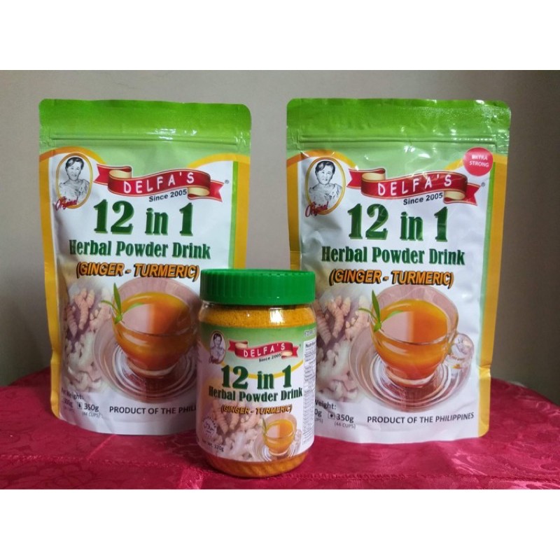Delfa's 12 in 1 Herbal Powder Drink (Ginger-Turmeric) | Shopee Philippines