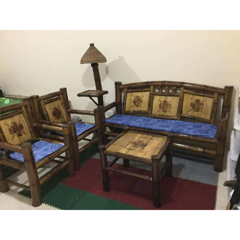 Bamboo Sala Set 4pcs with mat | Shopee Philippines