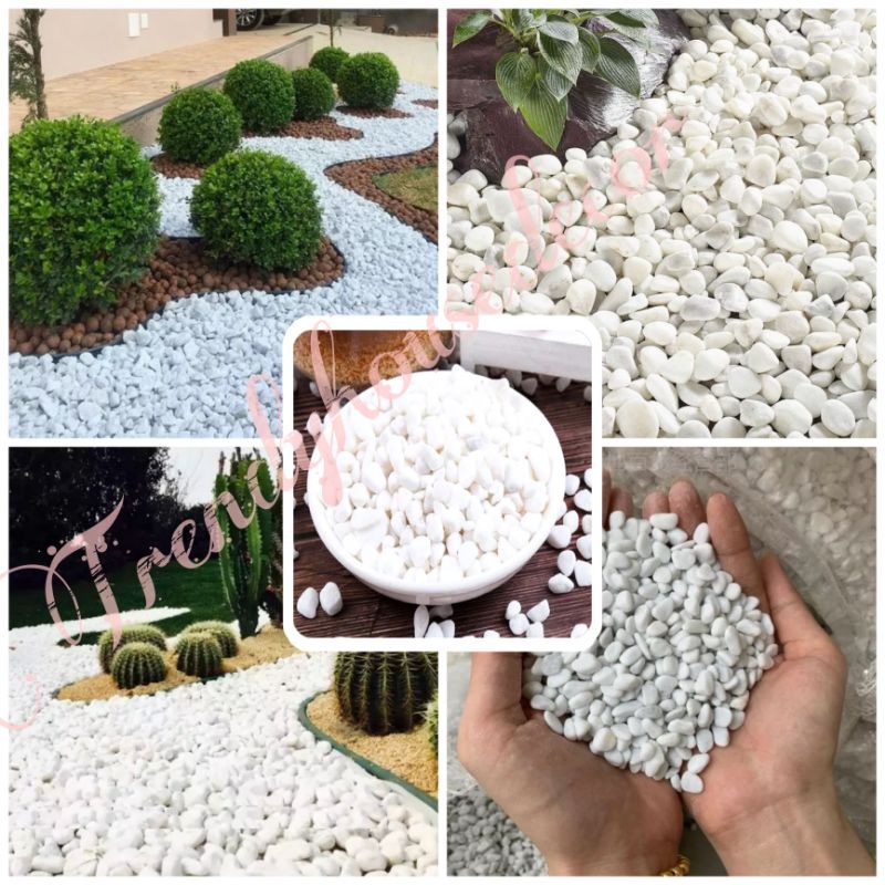 1Pack.Multi Uses Pure White River Rocks Mini Decorative Pebbles Stone ...