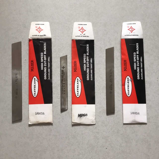 MOMAX HSS Cut-Off Blade sizes:3/32X5/8X5”,1/8X3/4X6”,1/8X7/8X7 ...