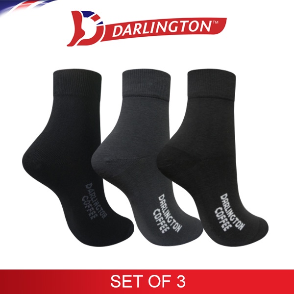Darlington Men Casual Cotton Coffee Medium Socks 960670 Set of 3 ...
