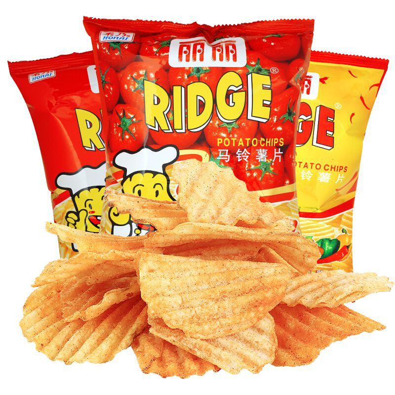 RIDGE potato chips dilicious barbecue flavor 55g | Shopee Philippines