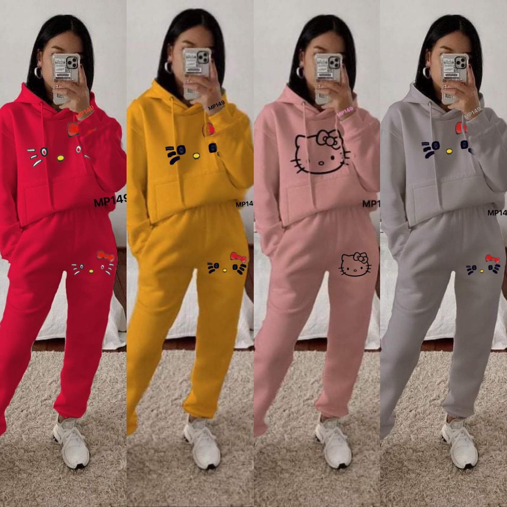 Rona coordinates hello kitty hoodie jacket top with 2 side pocket hello ...