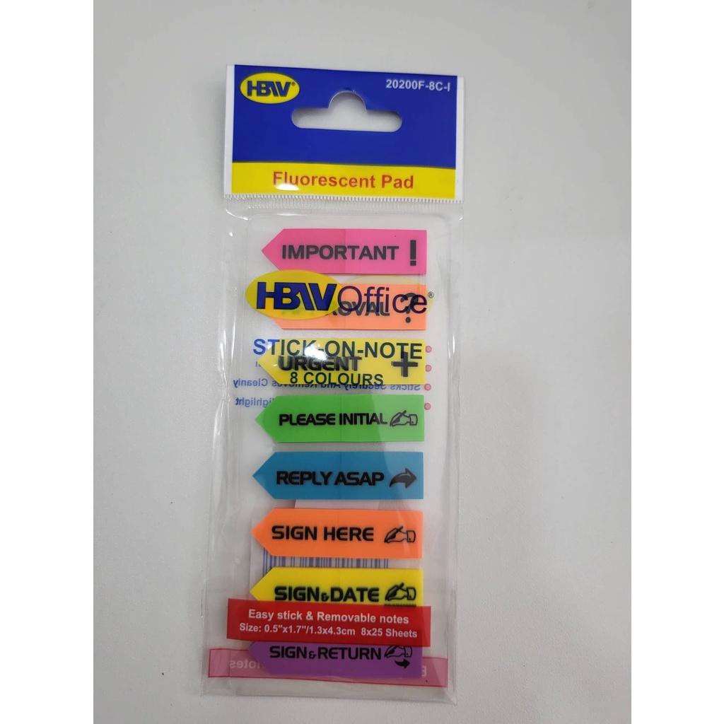 Joy Sticky Notes Sign Here Arrow Flag Sticky Note PET 5 in 1 Sold Per ...
