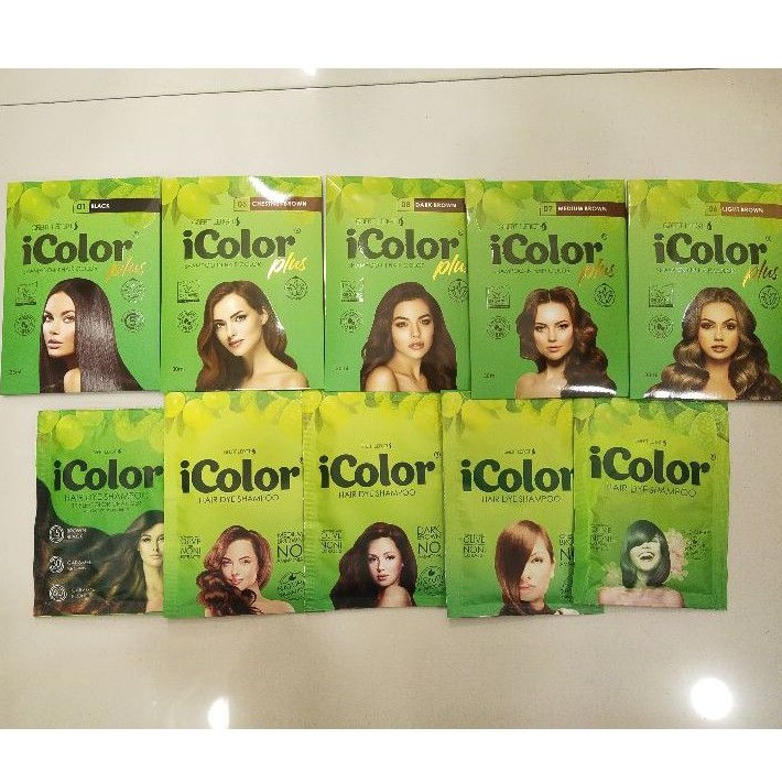 iColor hair dye shampoo (sold per piece) packaging may differ due to ...