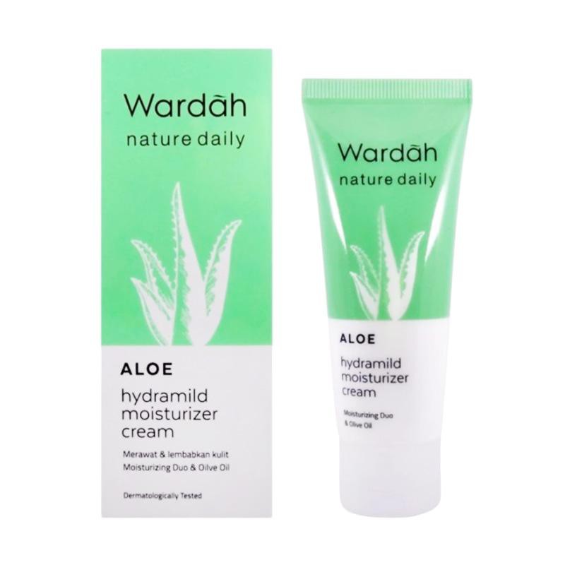 Wardah Nature Daily Aloe Hydramild Moisturizer cream 40ml | Shopee ...