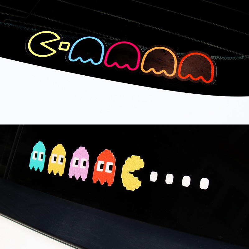 Car Sticker Game Pac Man Cartoon Cute Lovely Funny Reflective ...