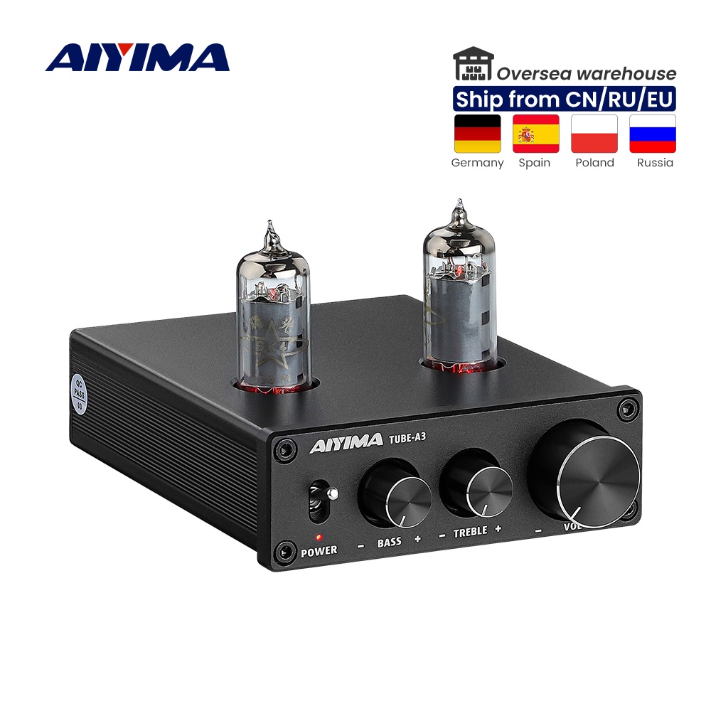 AIYIMA Tube Preamplifier Bile Pre Amplifier HIFI Preamp Treble Bass ...