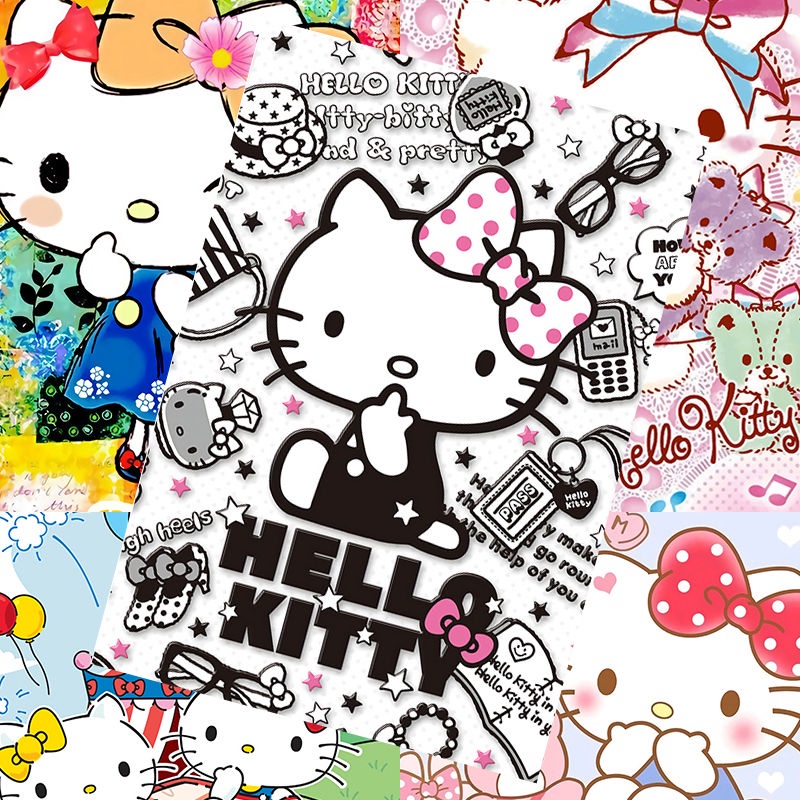 Hello Kitty Poster Sanrio KT Two-Dimensional Anime Merchandise ...