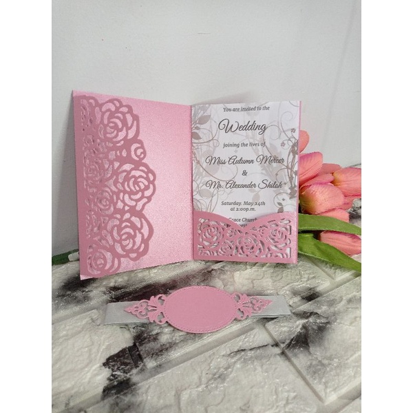 MMS ️ New!! 4x6 Daisy Trifold Cut Design Invitation for all occasion ...