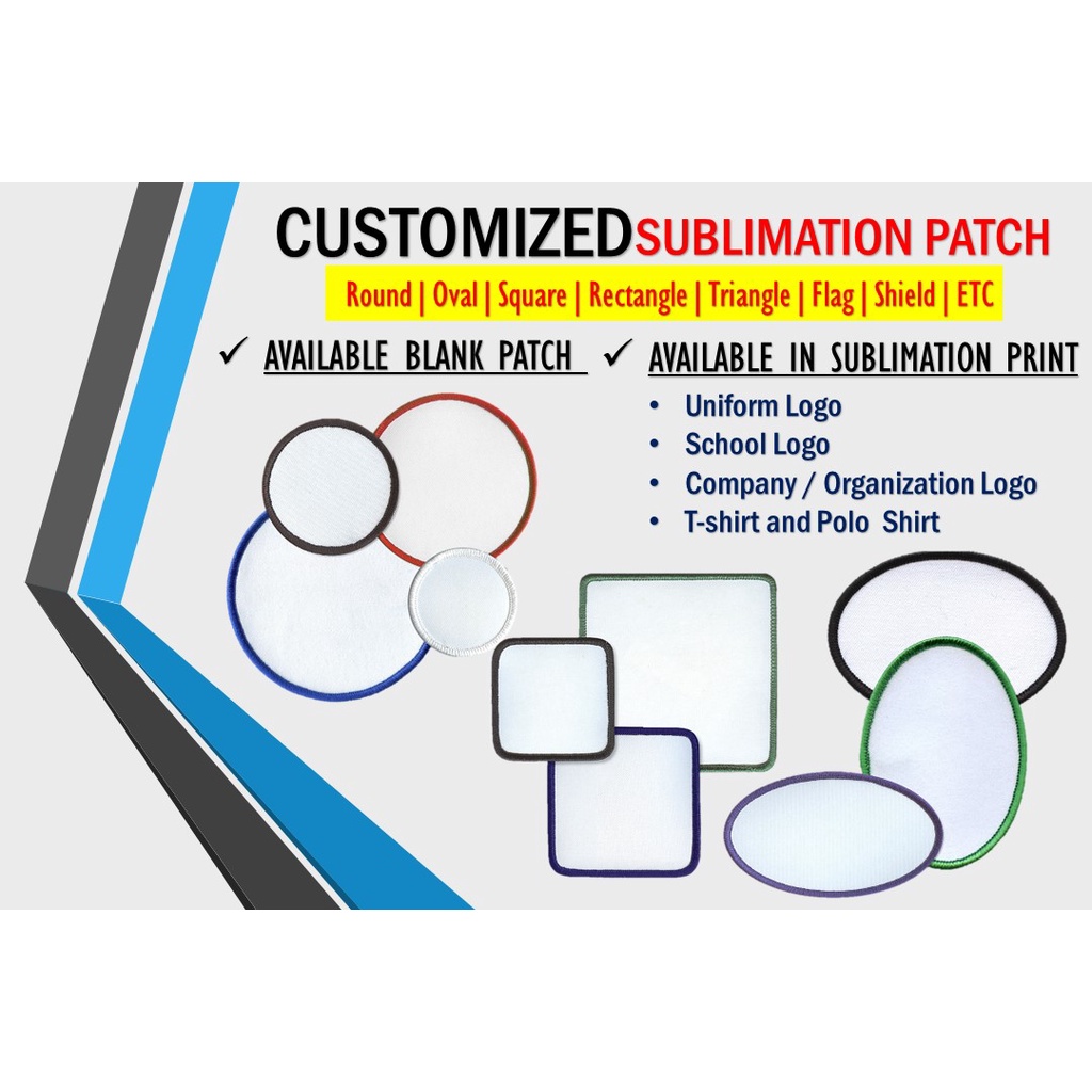 SUBLIMATION PATCH - CUSTOM / PERSONALIZED - LOGOS UNIFORM | Shopee ...