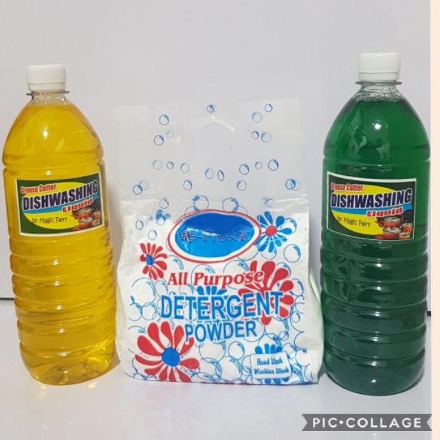 Dishwashing liquid & detergent powder set | Shopee Philippines