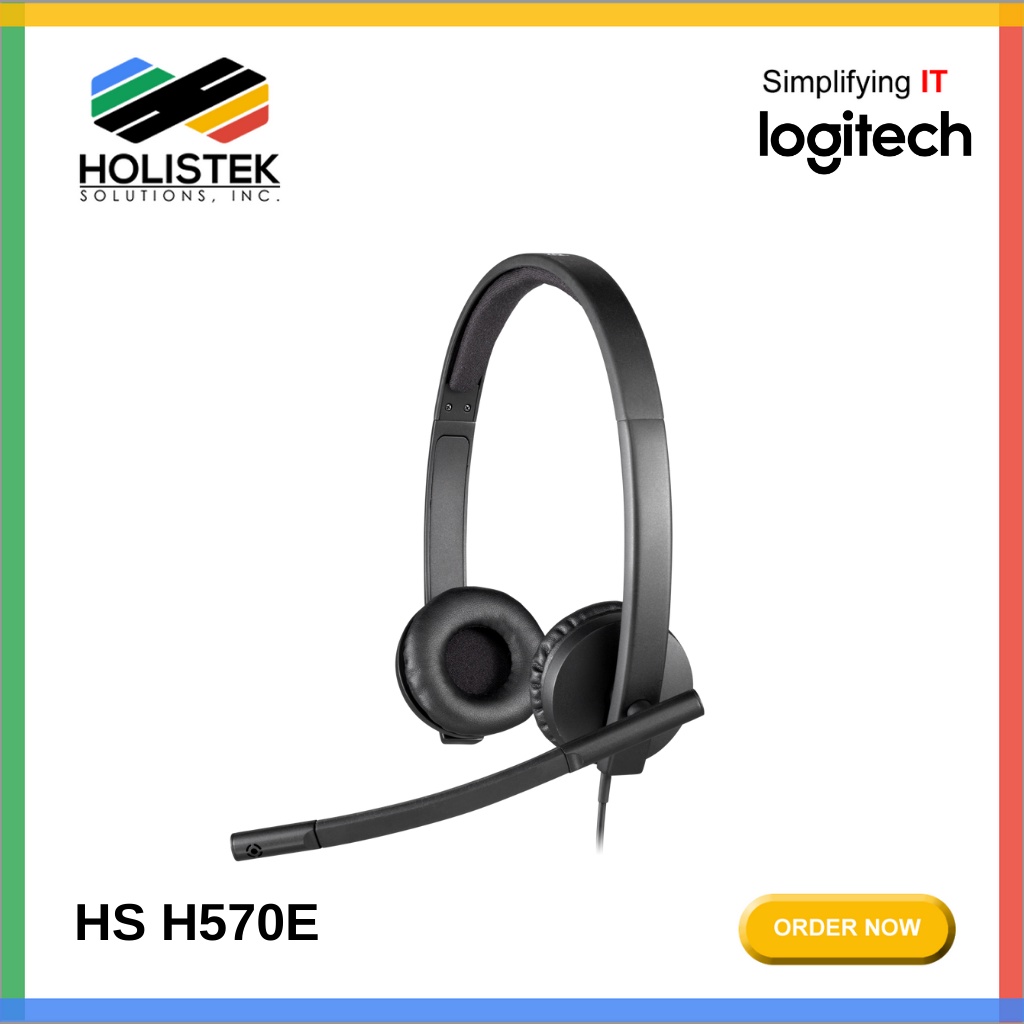 Logitech USB wired headset with clear audio, AEC, and a noisecancelling ...